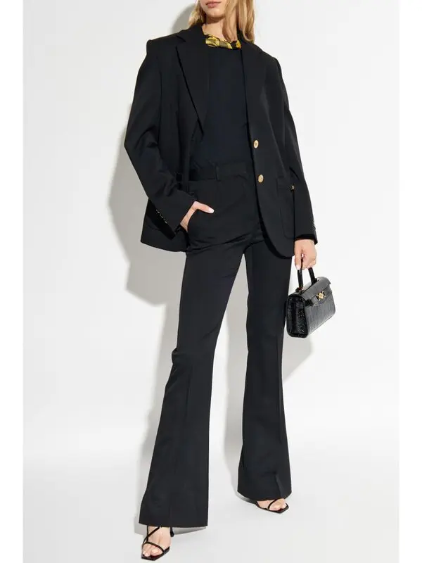Versace Logo-appliqué Single-breasted Blazer
