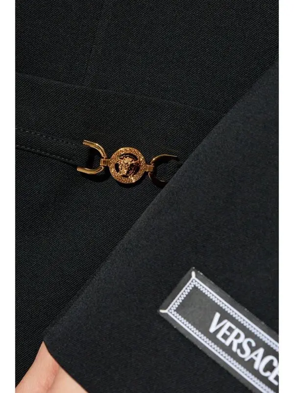 Versace Logo-appliqué Single-breasted Blazer