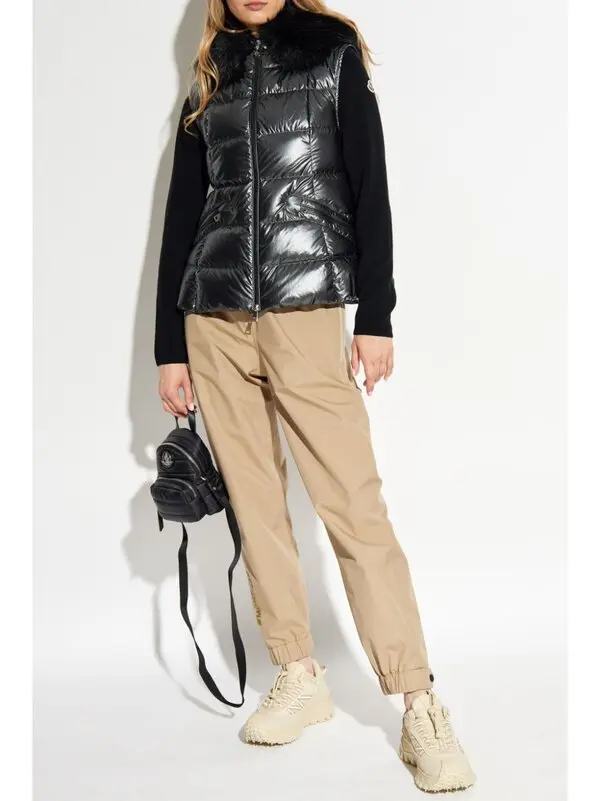 Moncler Anse Shearling-collar Down Vest