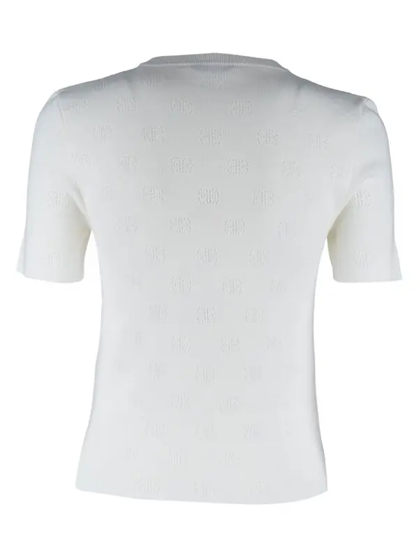 Balenciaga Bb Pointelle-knit T-shirt