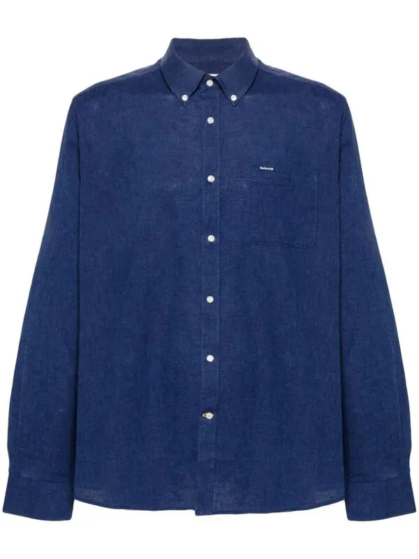 Barbour Chest-pocket Linen-blend Shirt