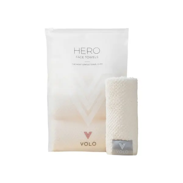 VOLO BEAUTY Salt White Face Towel 3-pack - One-color