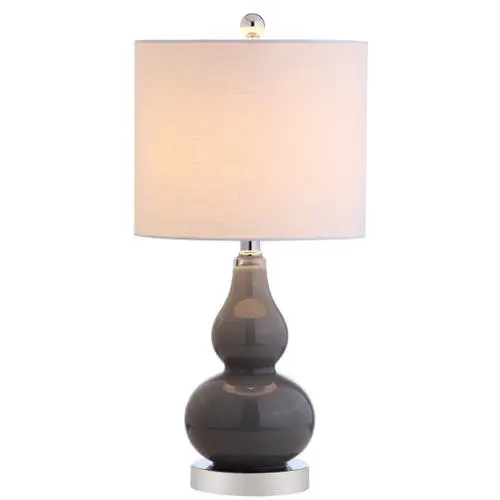 JONATHAN Y Anya Mini Glass Table Lamp - Gray