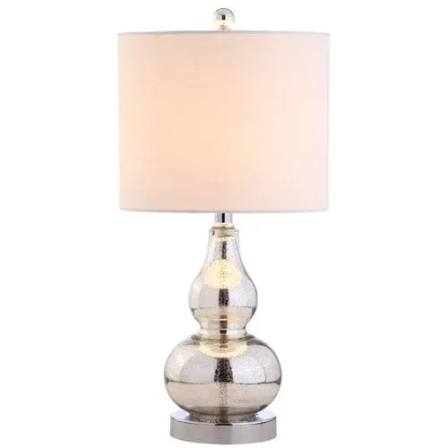 JONATHAN Y Anya Mini Glass Table Lamp - Mercury Silver