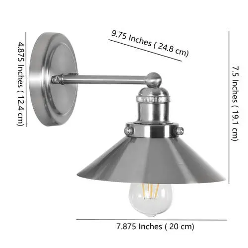 JONATHAN Y July 1-light Metal Shade Sconce - Nickel