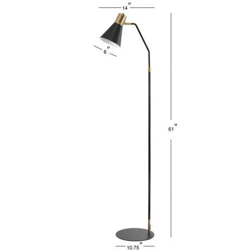 JONATHAN Y Apollo Modern Metal Led Task Floor Lamp