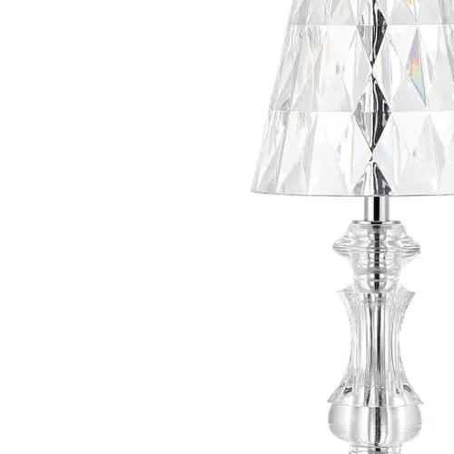 JONATHAN Y Lillian Bohemian Classic Acrylic Rechargeable Integrated Portable Led Table Lamp