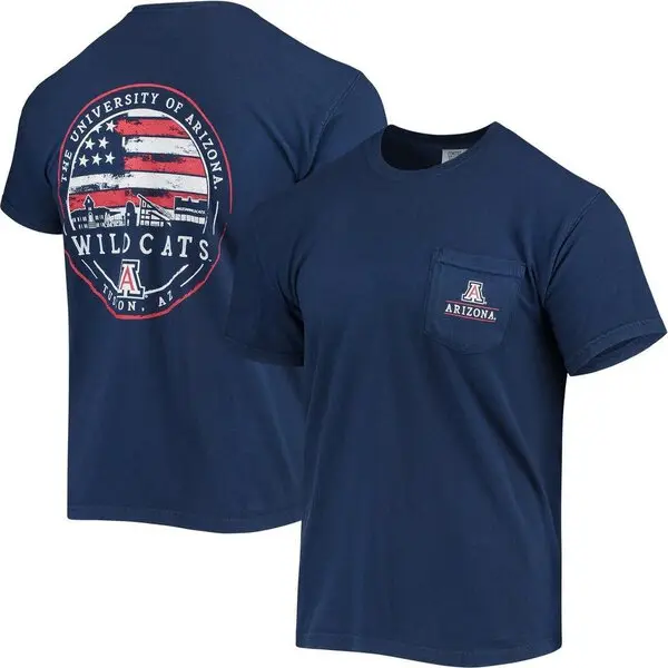 IMAGE ONE Arizona Wildcats Campus Americana T-shirt - Navy