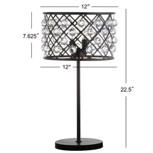 JONATHAN Y Gabrielle Metal/crystal Led Table Lamp