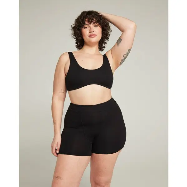 NUDEA The Organic Cotton Dip Front Bralette - Black