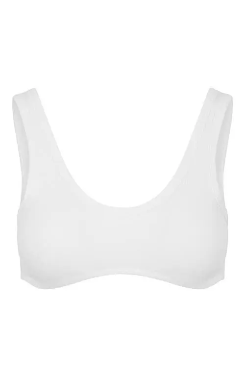 NUDEA The Organic Cotton Dip Front Bralette - Cotton White