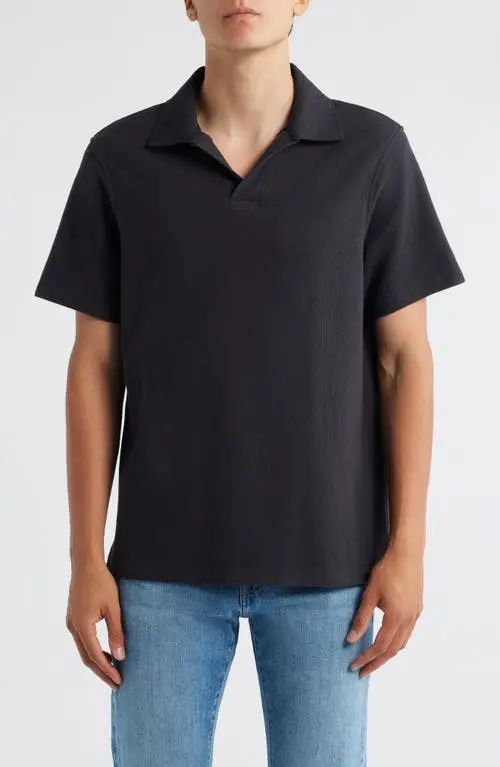 FRAME Jacquard Polo - Charcoal