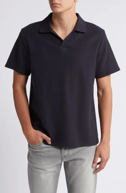 FRAME Jacquard Polo - Dark Navy