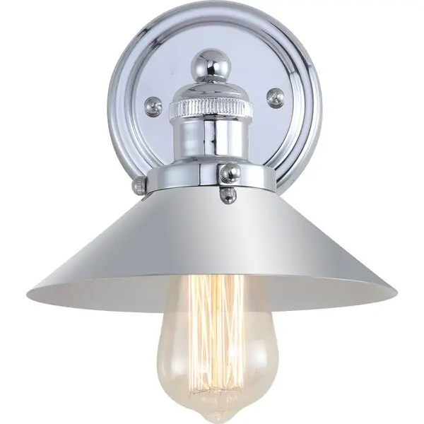 JONATHAN Y July Metal Shade Sconce - Chrome