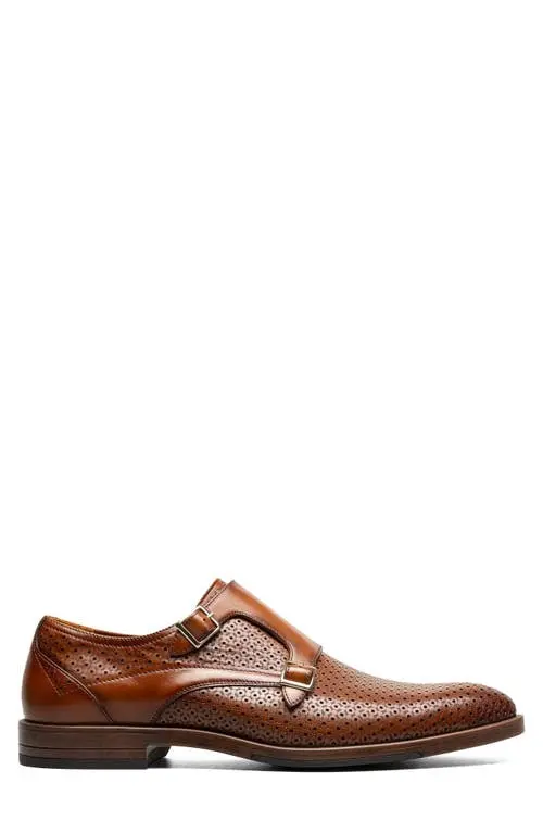 Stacy Adams Arthur Perforated Double Monk Strap Shoes 