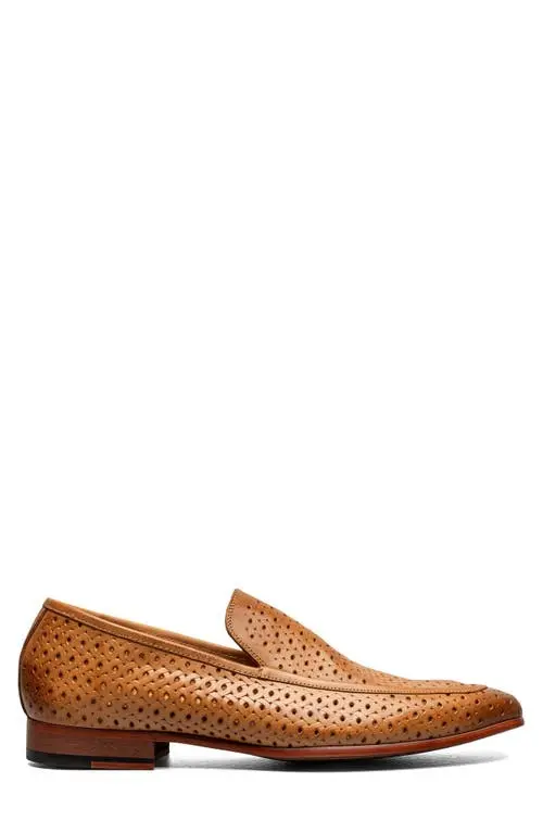 STACY ADAMS Winden Perforated Leather Loafer