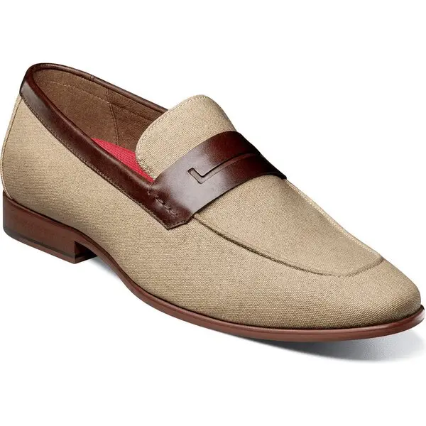 STACY ADAMS Gill Saddle Loafer - Sand Multi