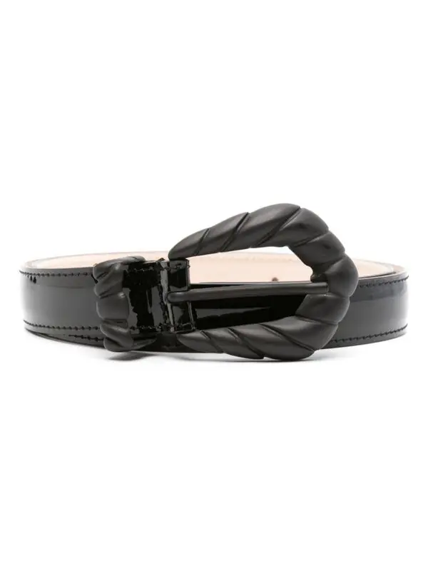 IRO PARIS Patent Leather Belt - Black