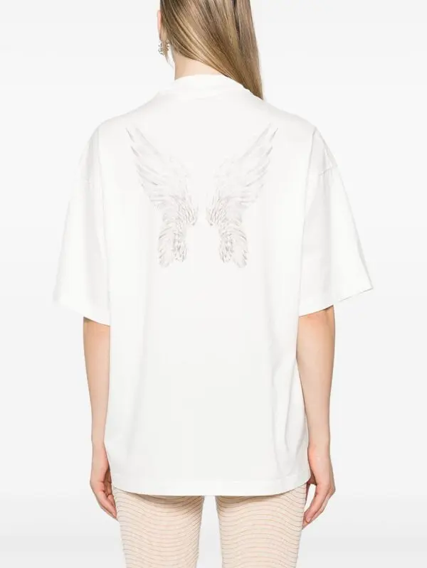Palm Angels Wings-print T-shirt - White