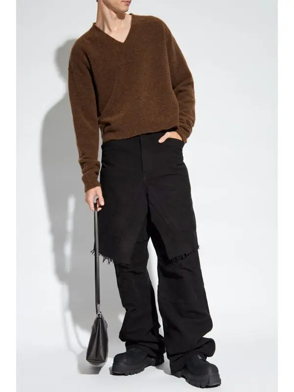 Rick Owens V-neck Long Sleeve Jumper