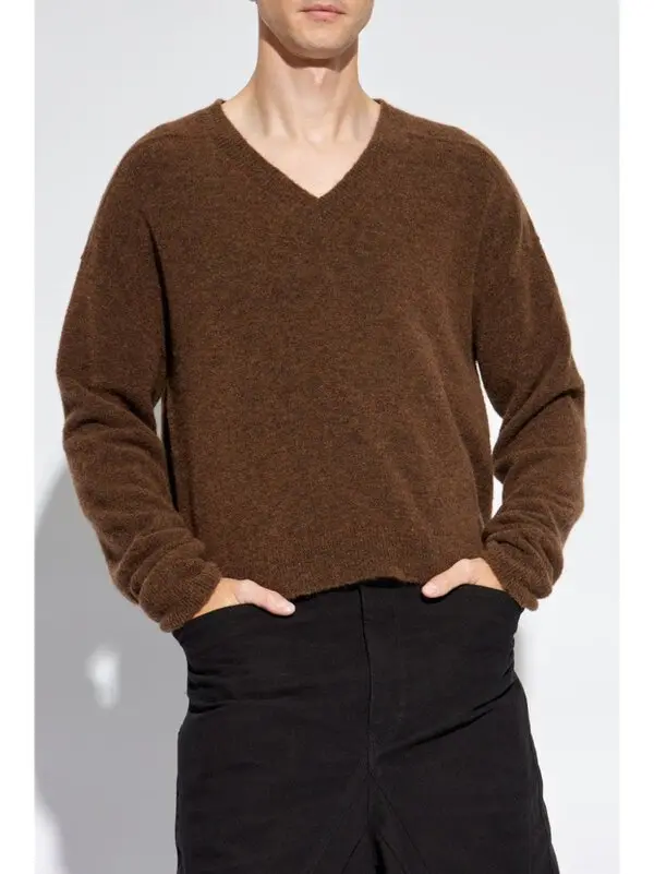 Rick Owens V-neck Long Sleeve Jumper
