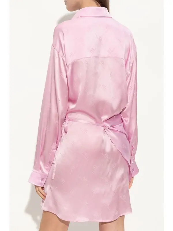 Balenciaga Monogram-jacquard Shirt Dress