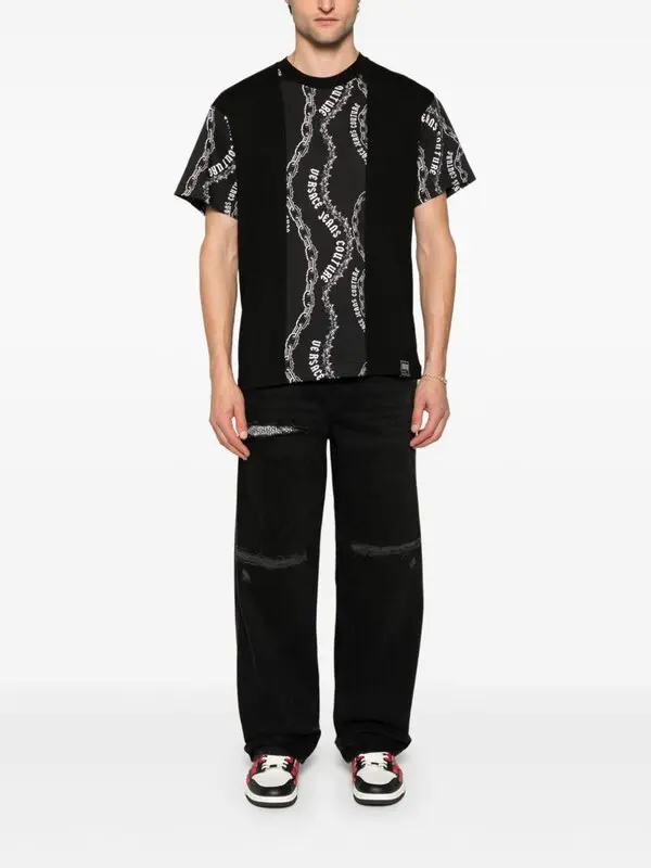 Versace Chain Couture Cotton T-shirt