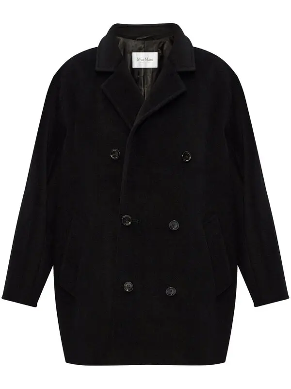 Max Mara Rebus Double-breasted Coat - Black