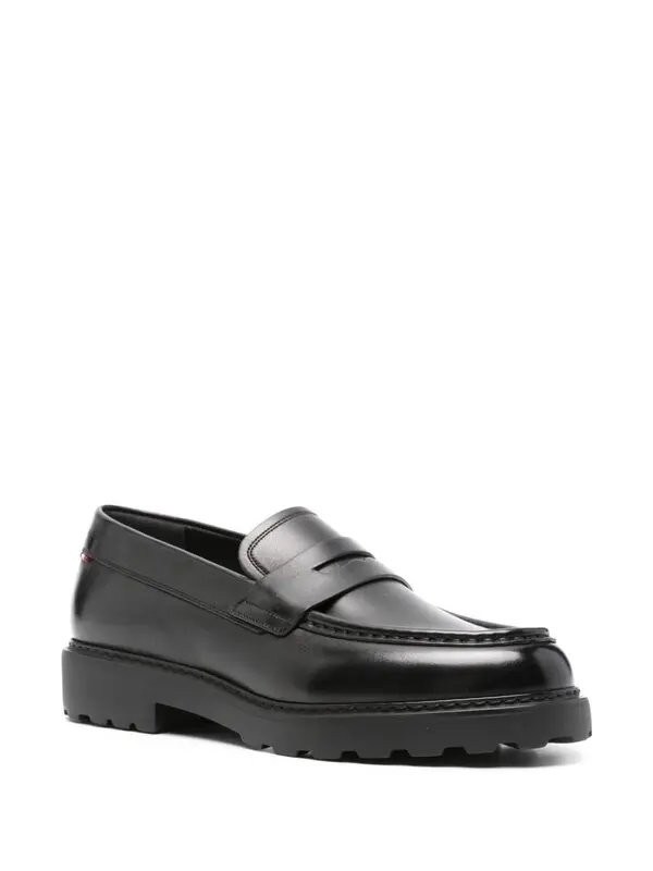 Bally Logo-debossed Leather Loafers