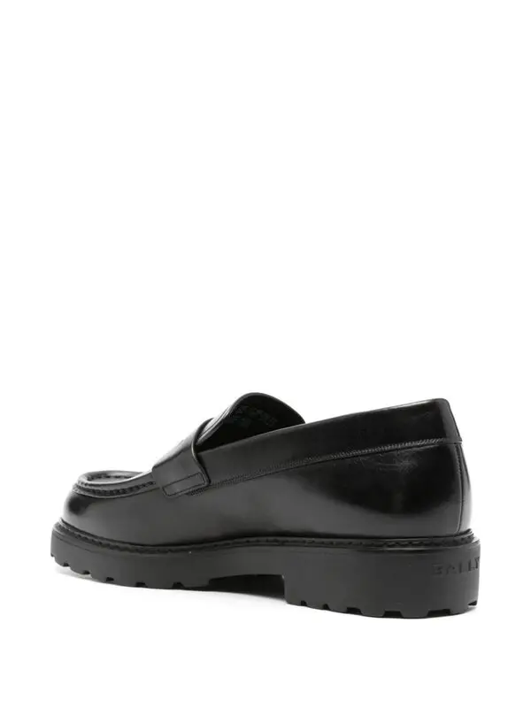 Bally Logo-debossed Leather Loafers