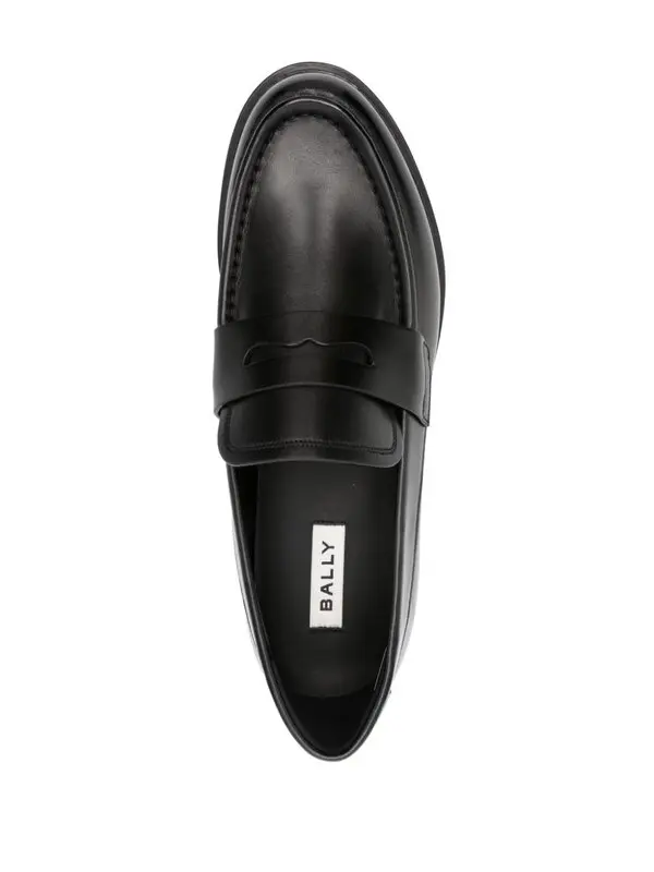 Bally Logo-debossed Leather Loafers