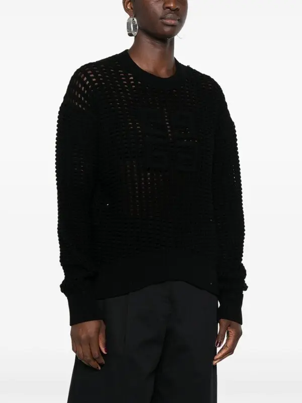 Givenchy 4g Open-knit Jumper - Black