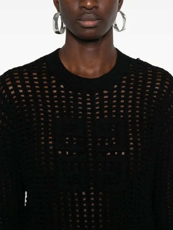 Givenchy 4g Open-knit Jumper - Black