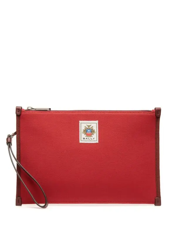 Bally Logo-patch Pouch - Red