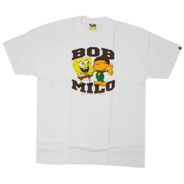 A Bathing Ape X Spongebob Milo Bob Tee Shirt - White | Editorialist