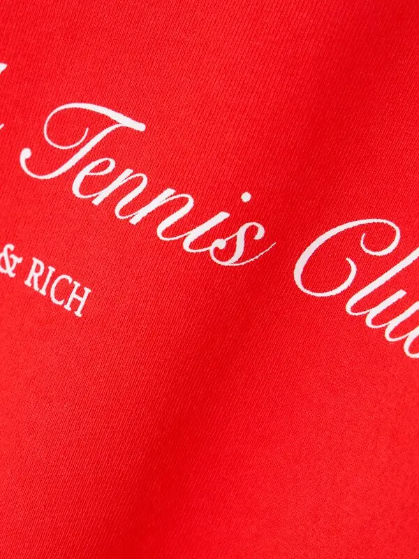 SPORTY & RICH French Open Printed Cotton-jersey Sweatshirt