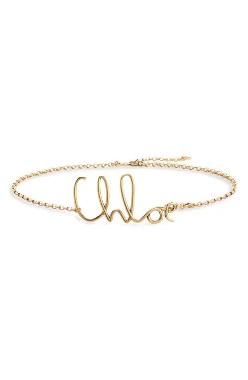 Chloé Script C Chain Belt - 9dc Vintage Gold
