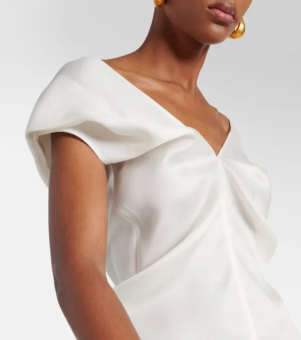 Khaite Ami Silk Top - White