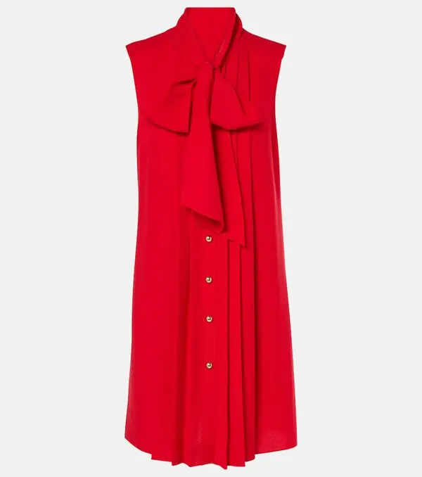 Carolina Herrera Tie-neck Mini Dress