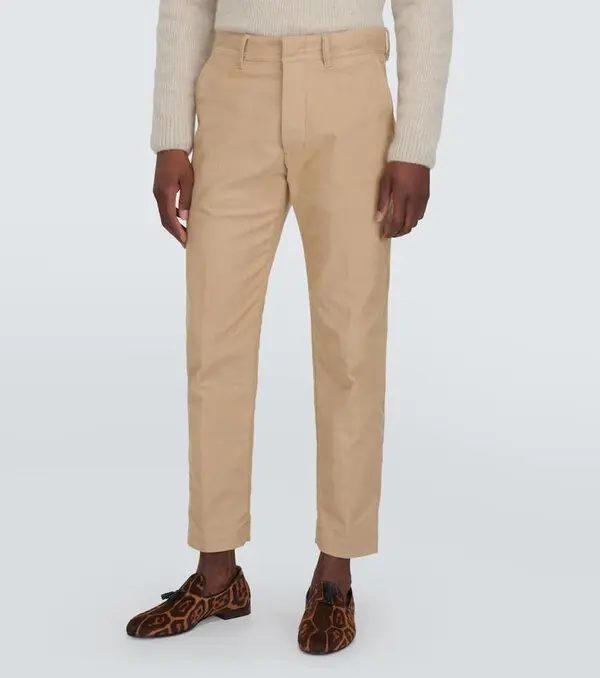 TOM FORD Low-rise Cotton-blend Chinos