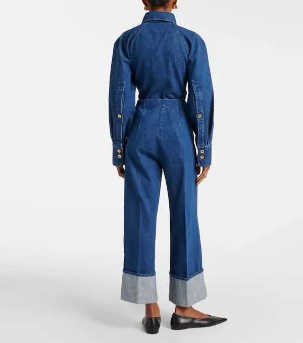 PATOU Cropped Wide-leg Jeans