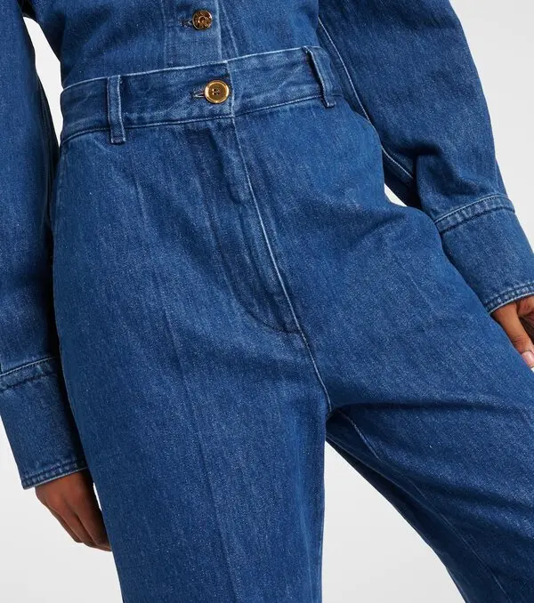 PATOU Cropped Wide-leg Jeans