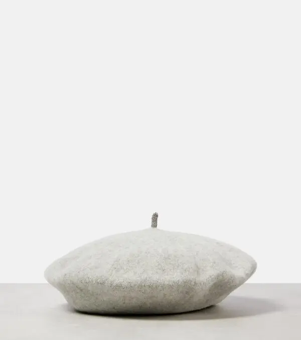 Brunello Cucinelli Wool Beret - Grey