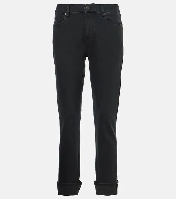 7 For All Mankind Relaxed Skinny Low-rise Jeans