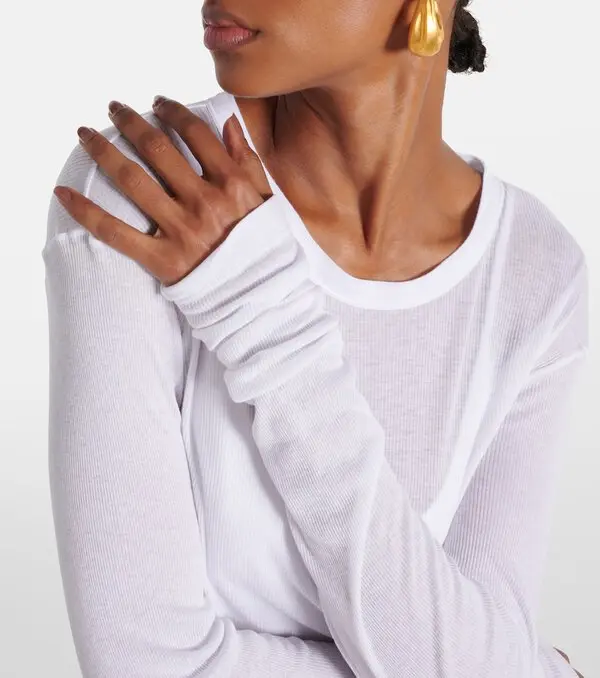 Khaite Morton Ribbed-knit Top