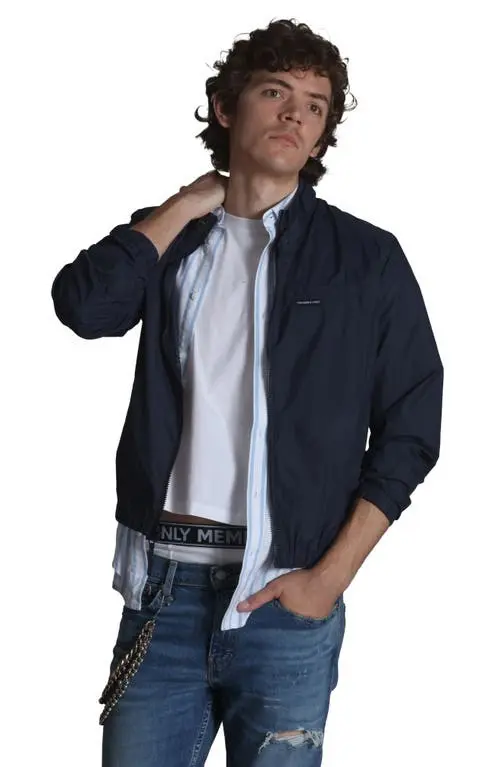 MEMBERS ONLY Packable Windbreaker Jacket - Navy