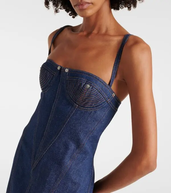 Jean Paul Gaultier Denim Maxi Dress In Blue - 40% Off | Editorialist