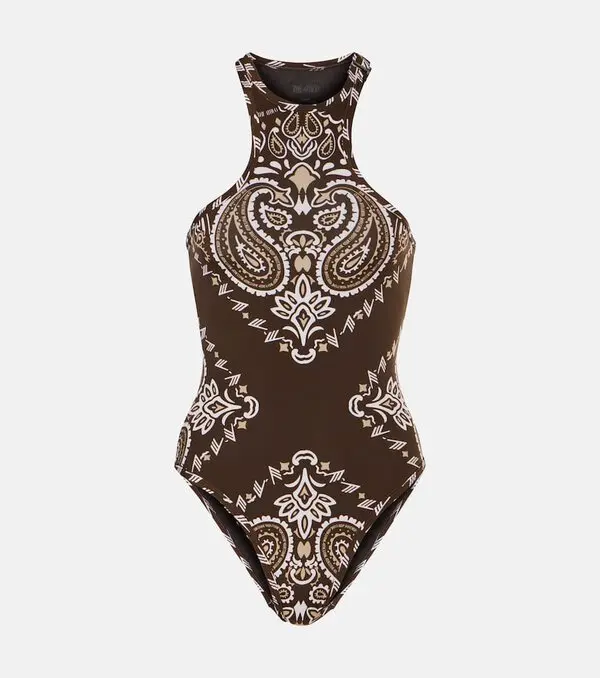Attico Bandana Printed Swimsuit - Brown