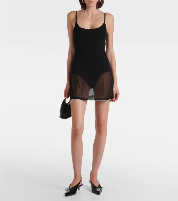 Jacquemus La Robe Maille Roupao Mini Dress - Black