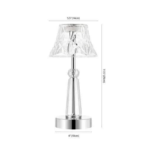 JONATHAN Y Madelyn Bohemian Classic Acrylic Rechargeable Integrated Portable Led Table Lamp